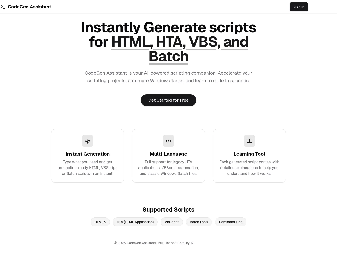 CodeGen Assistant