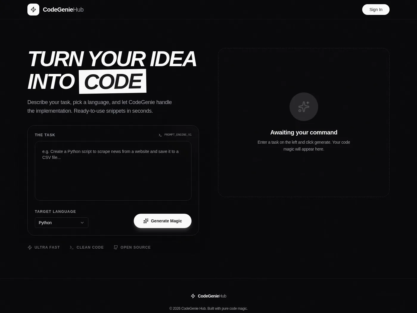 CodeGenie Hub