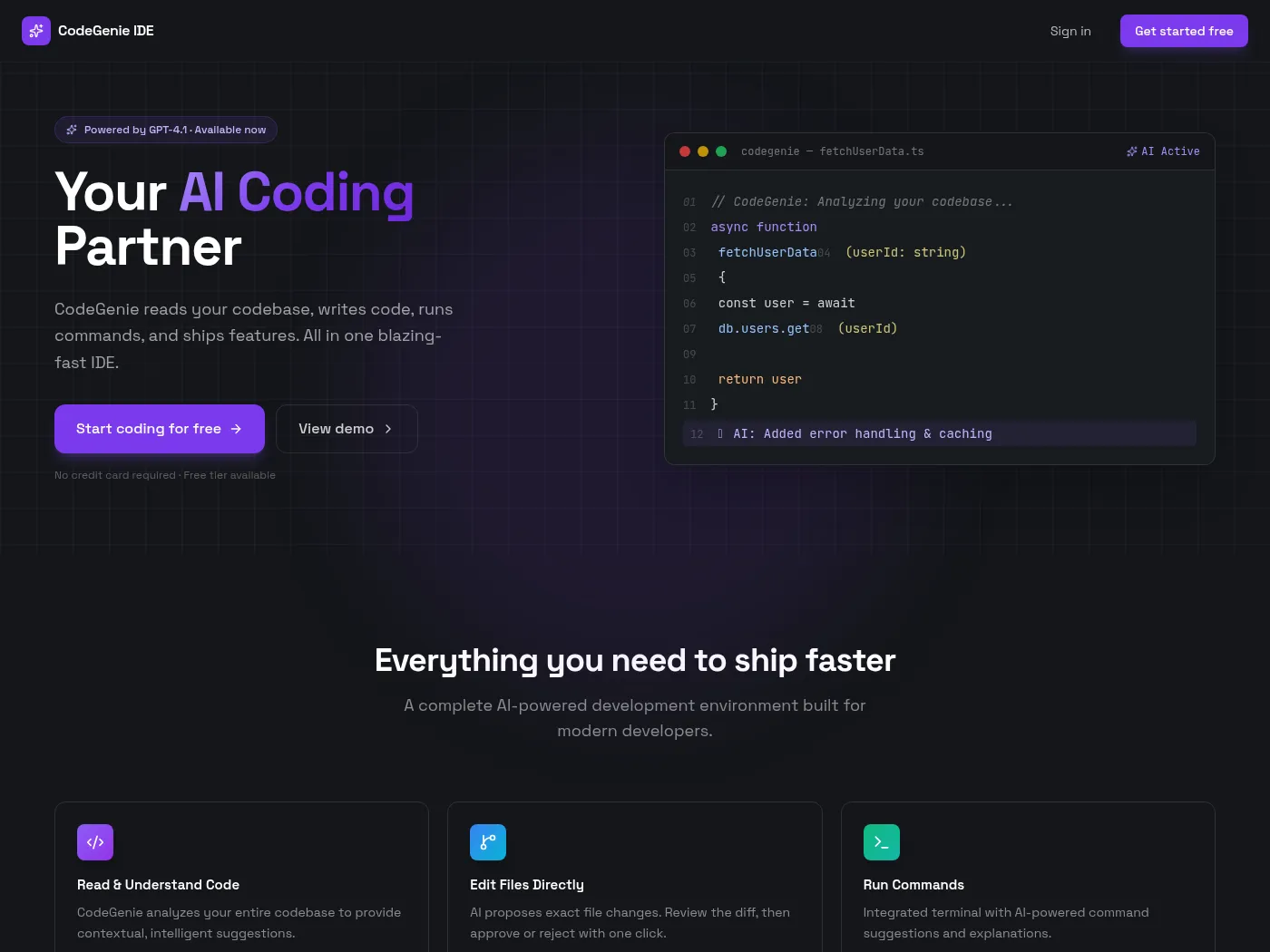 CodeGenie IDE