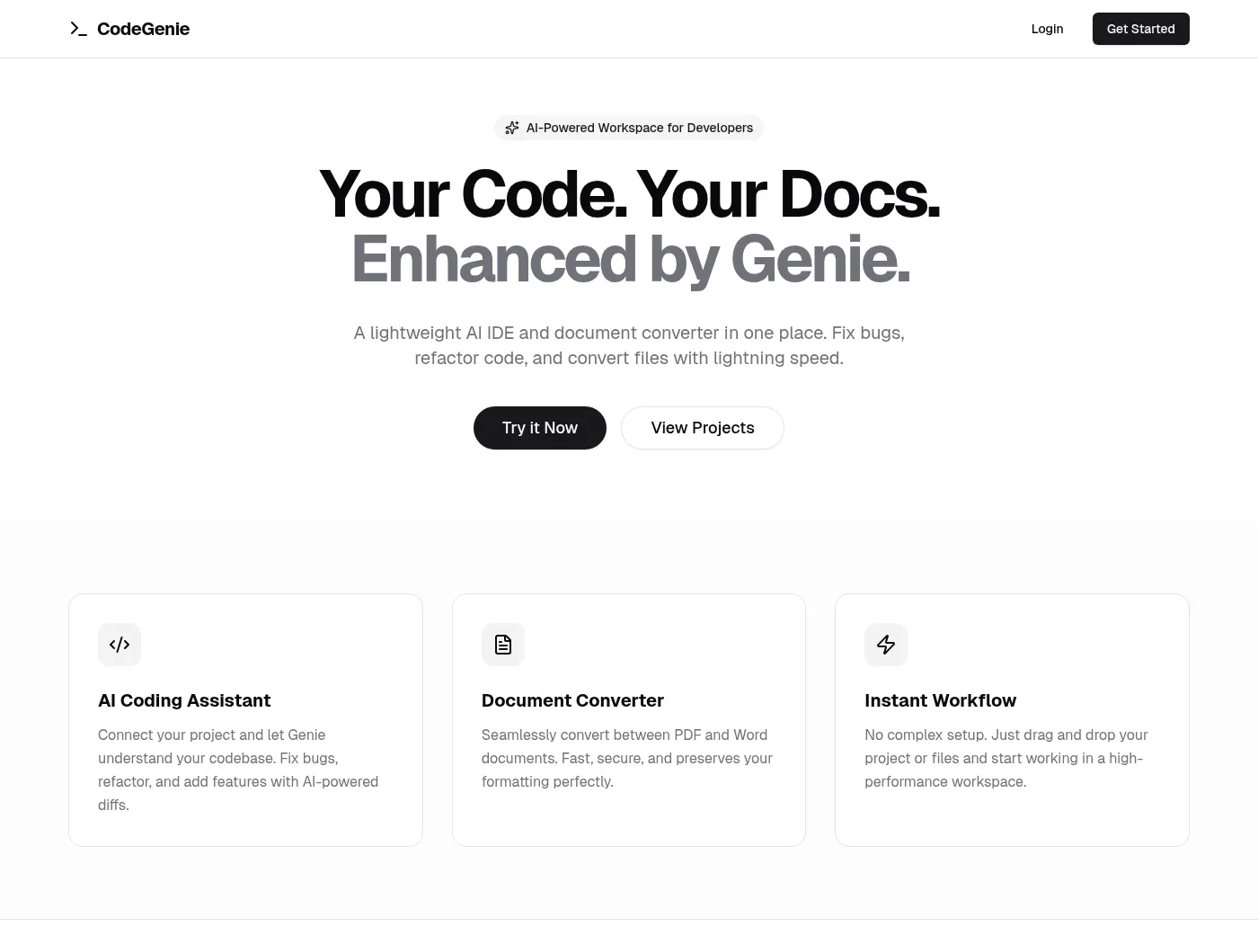 CodeGenie Workspace
