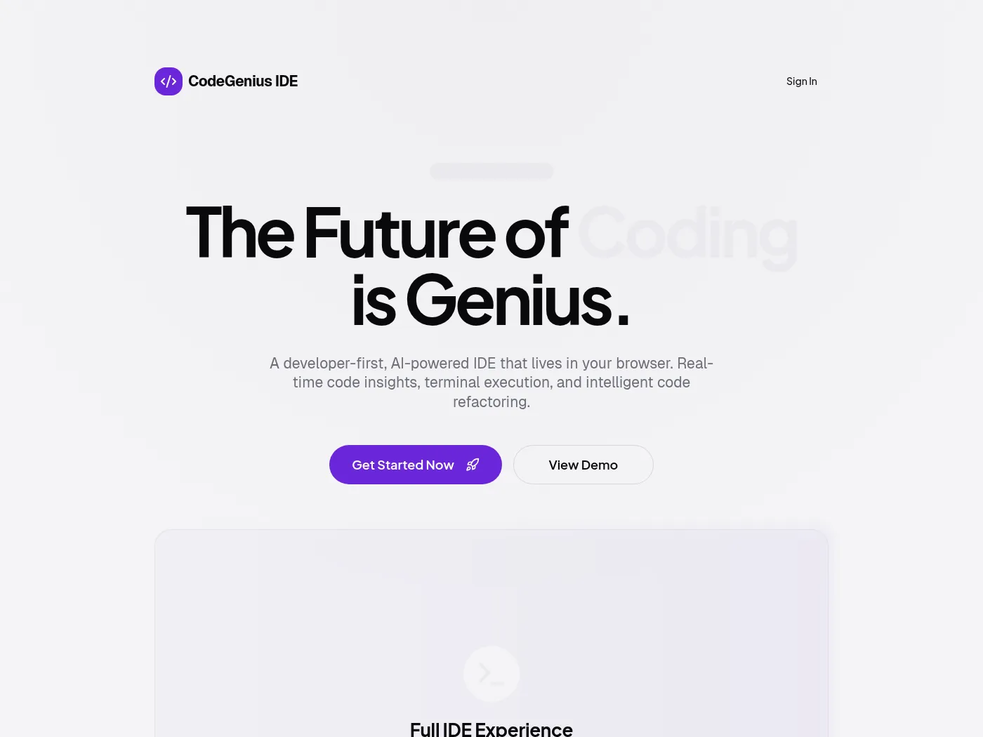 CodeGenius IDE