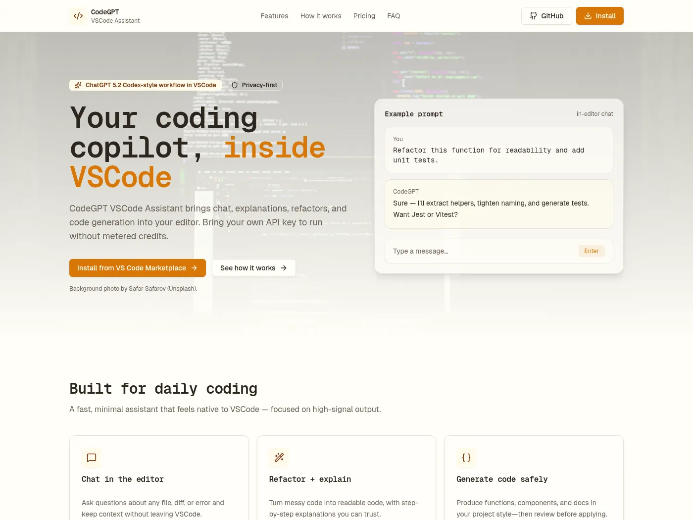CodeGPT VSCode Assistant