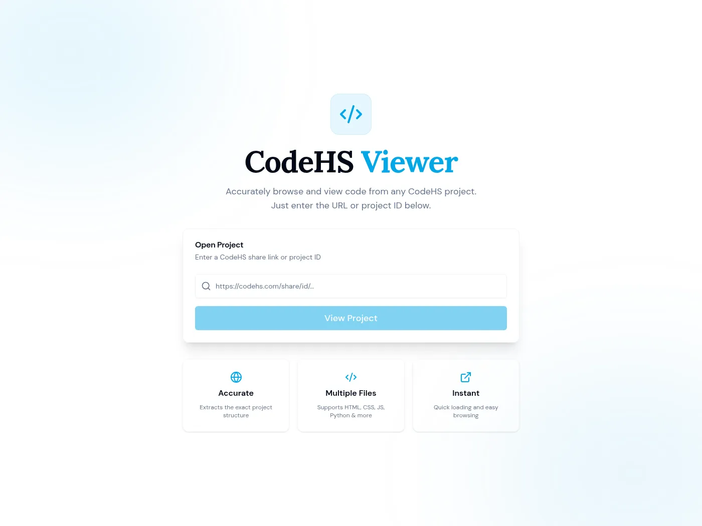 CodeHS Code Viewer