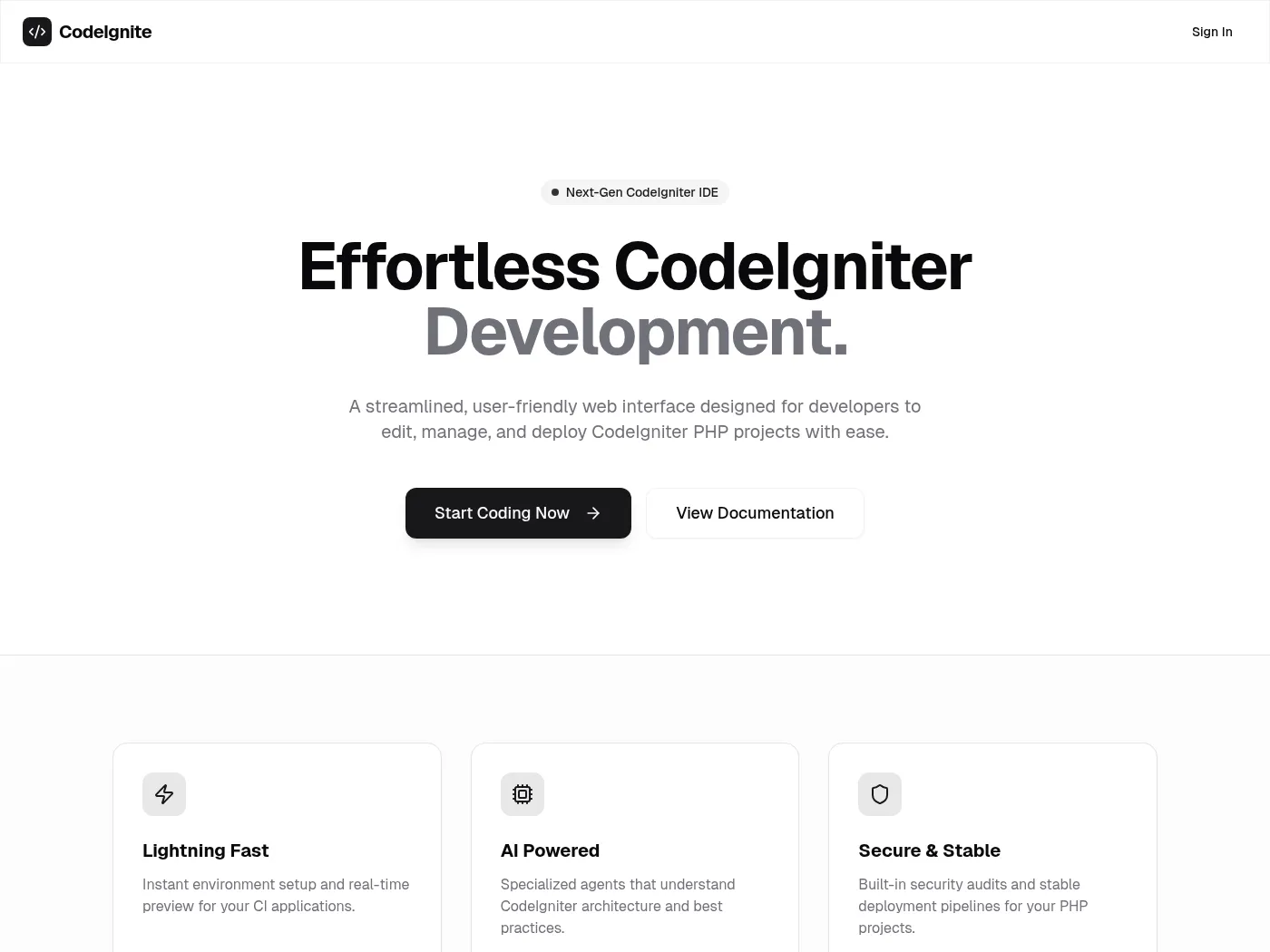 CodeIgniter Code Editor