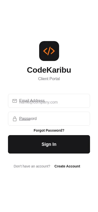 CodeKaribu Client Portal