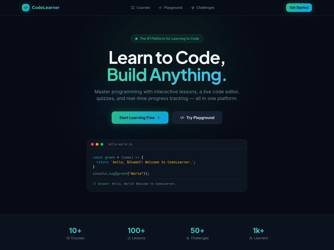 CodeLearner Platform