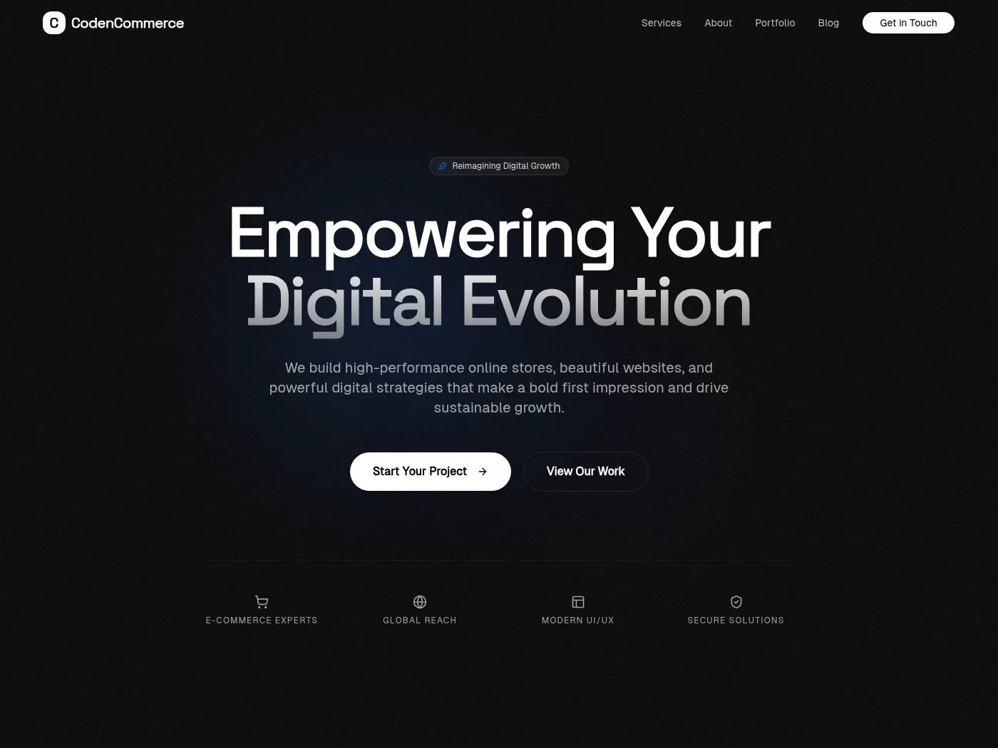 CodenCommerce Black Landing