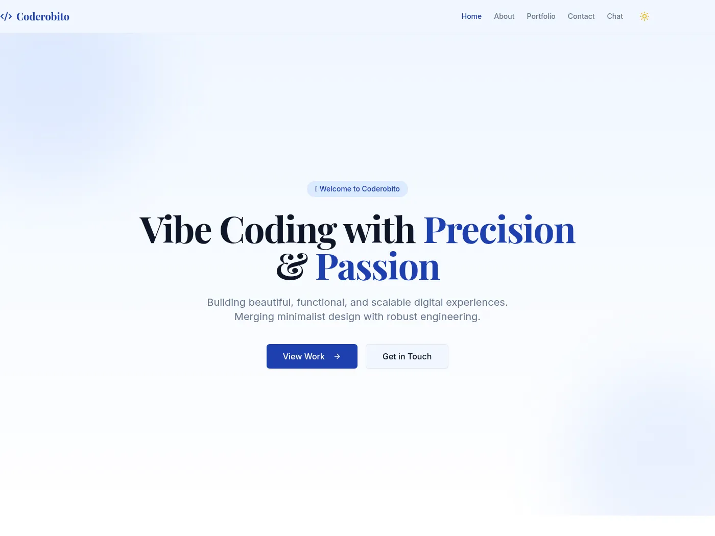 Coderobito Portfolio Hub