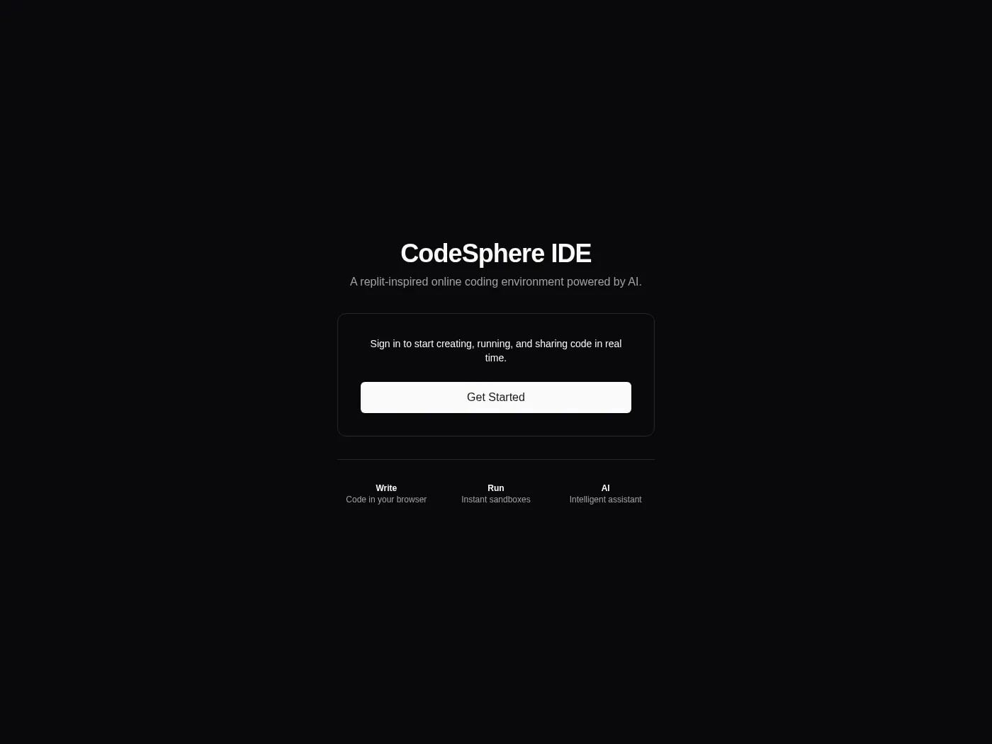 CodeSphere IDE