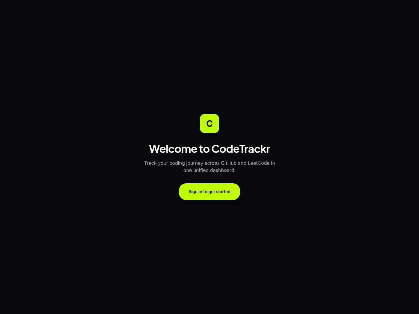 CodeTrackr Dashboard