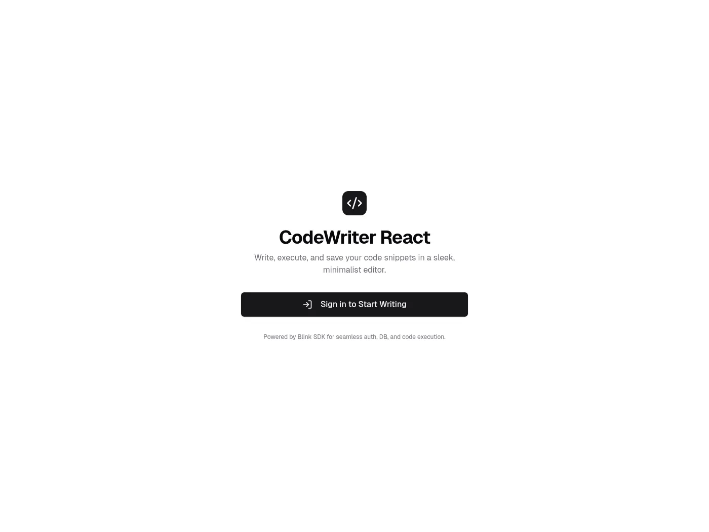 CodeWriter React