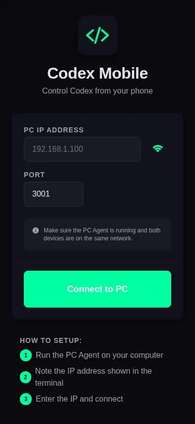 Codex Mobile Manager