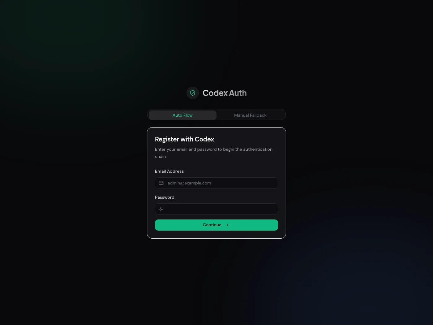 Codex Token Auth Web