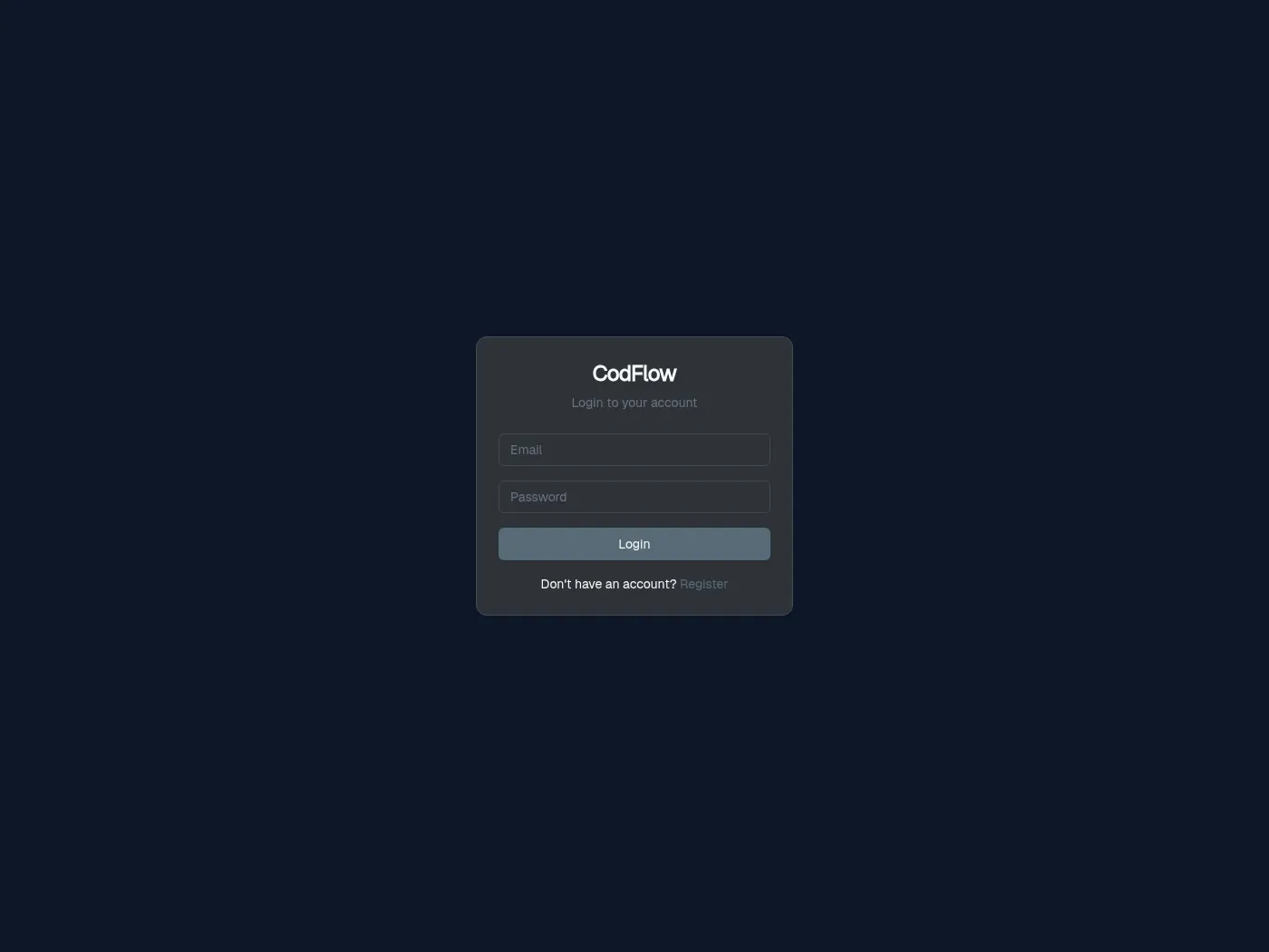CodFlow Dashboard
