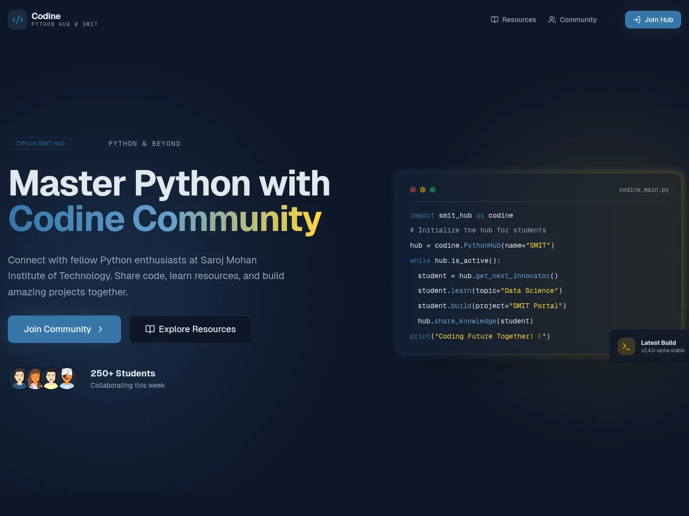 Codine Python College Hub
