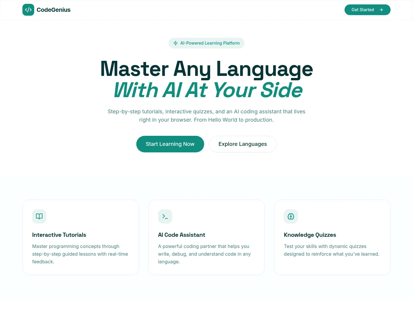CodeGenius Learn & Assist