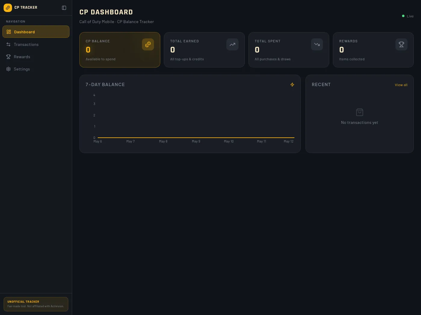 CODM CP Tracker