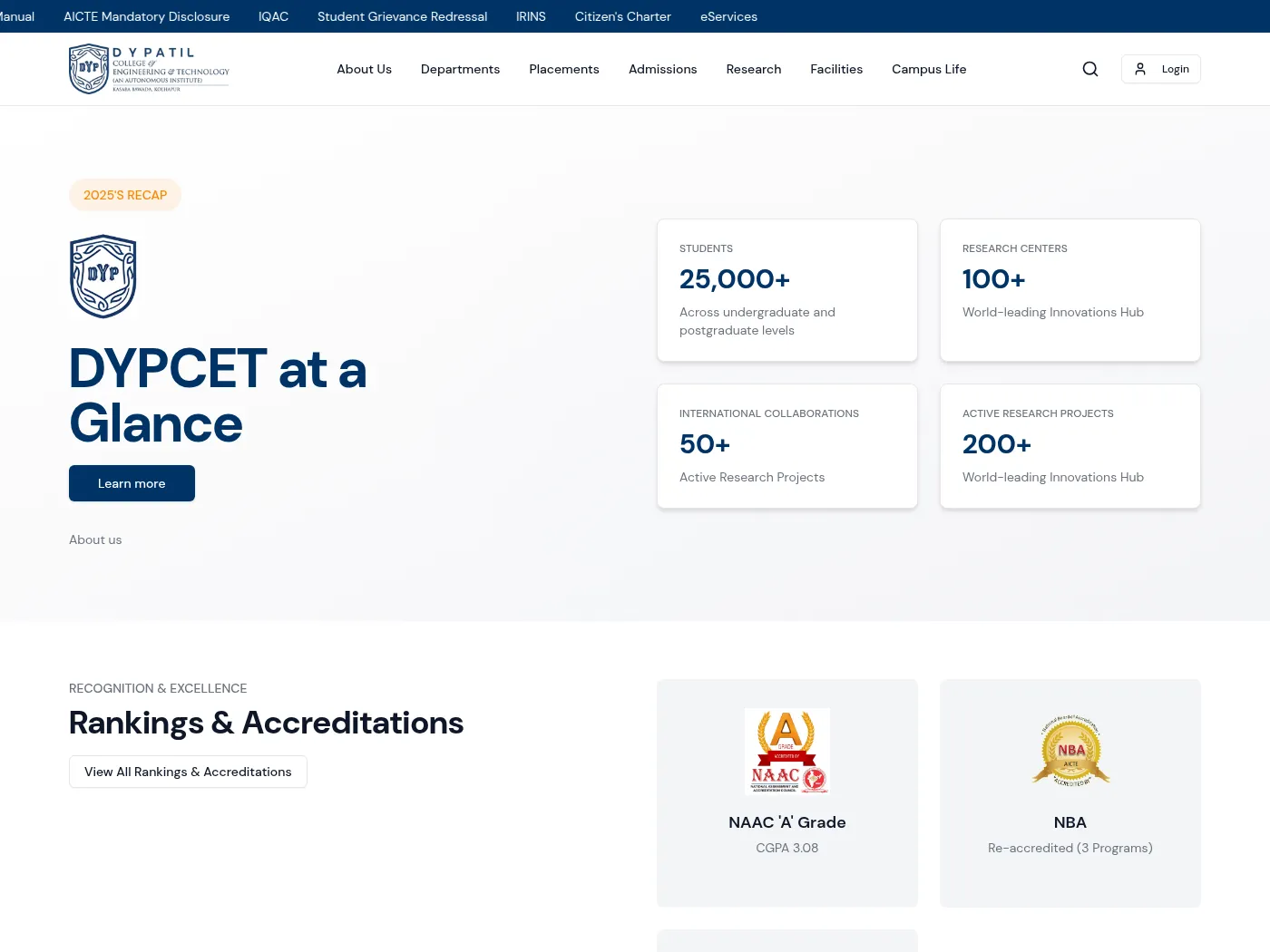 DYP COEK Website Clone