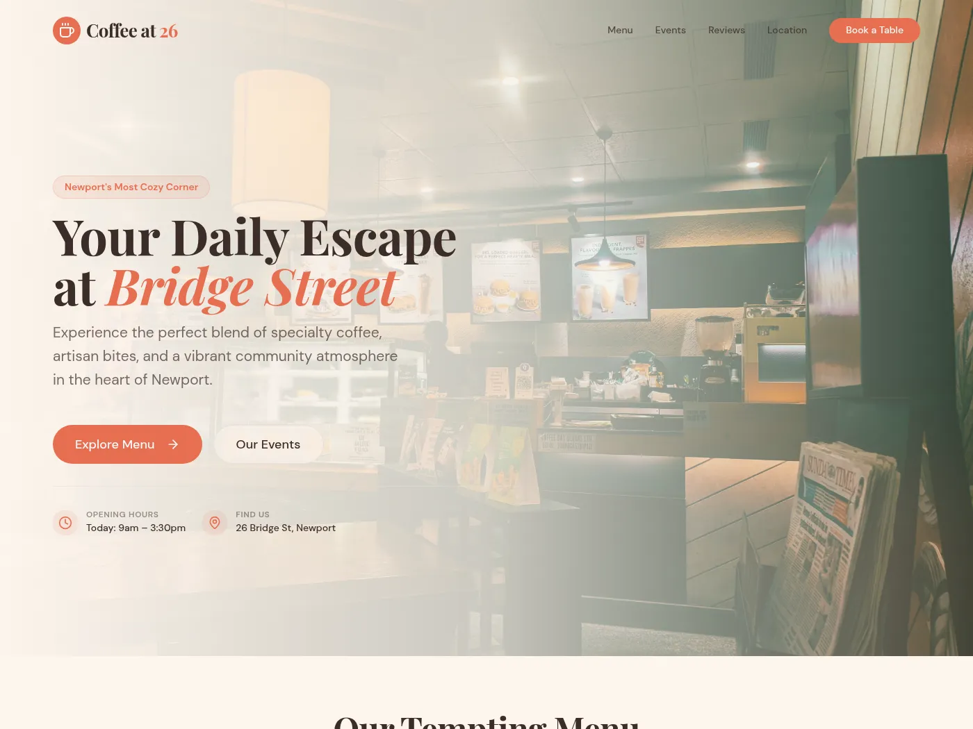 Coffee at 26 Web
