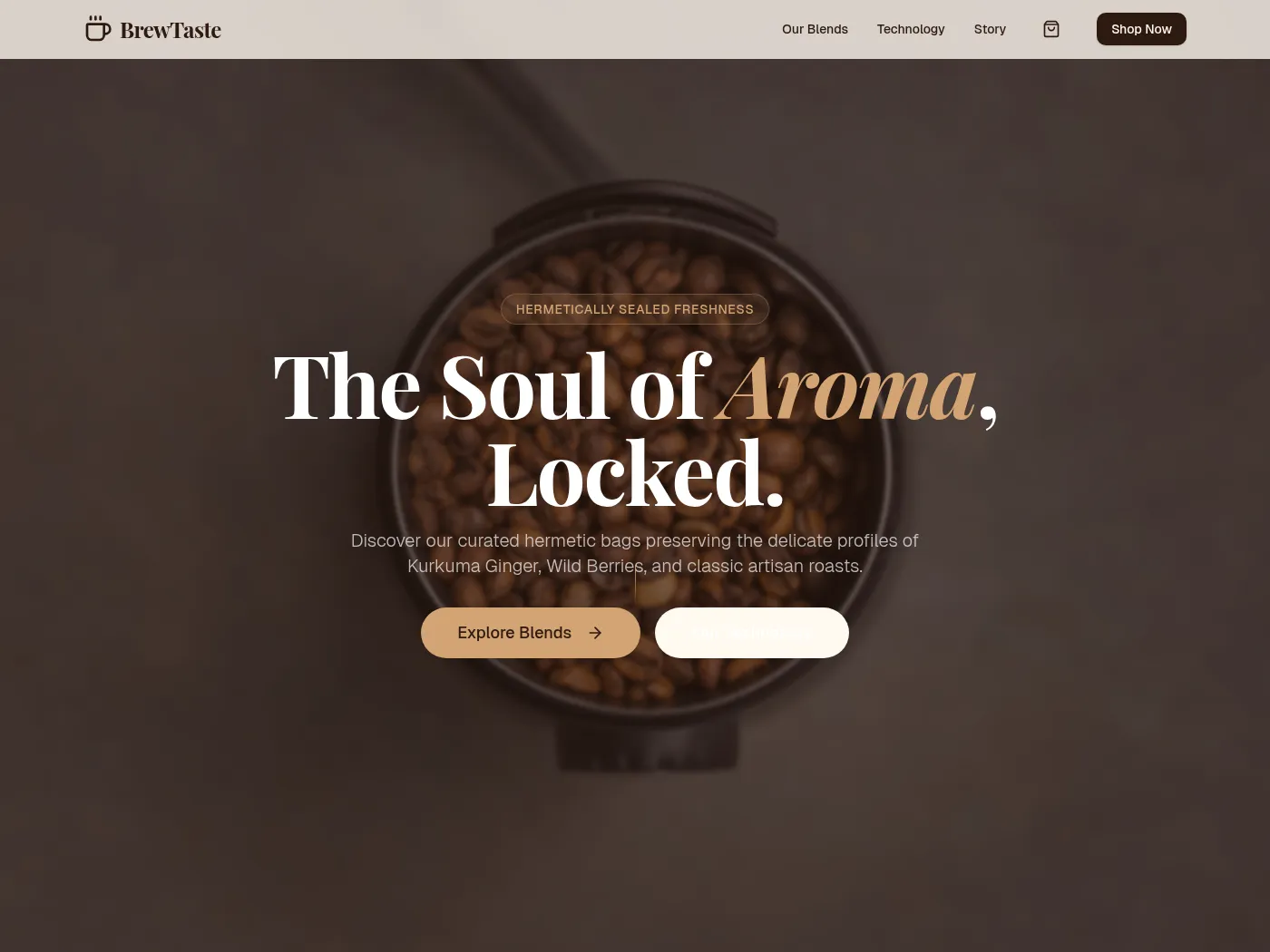 BrewTaste Coffee Site
