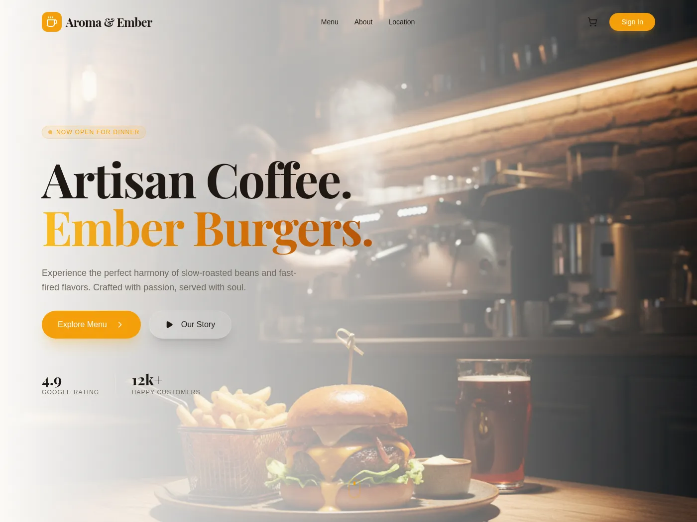 Coffee Burger Bistro App