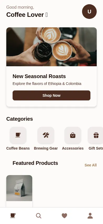 Coffee Commerce Hub