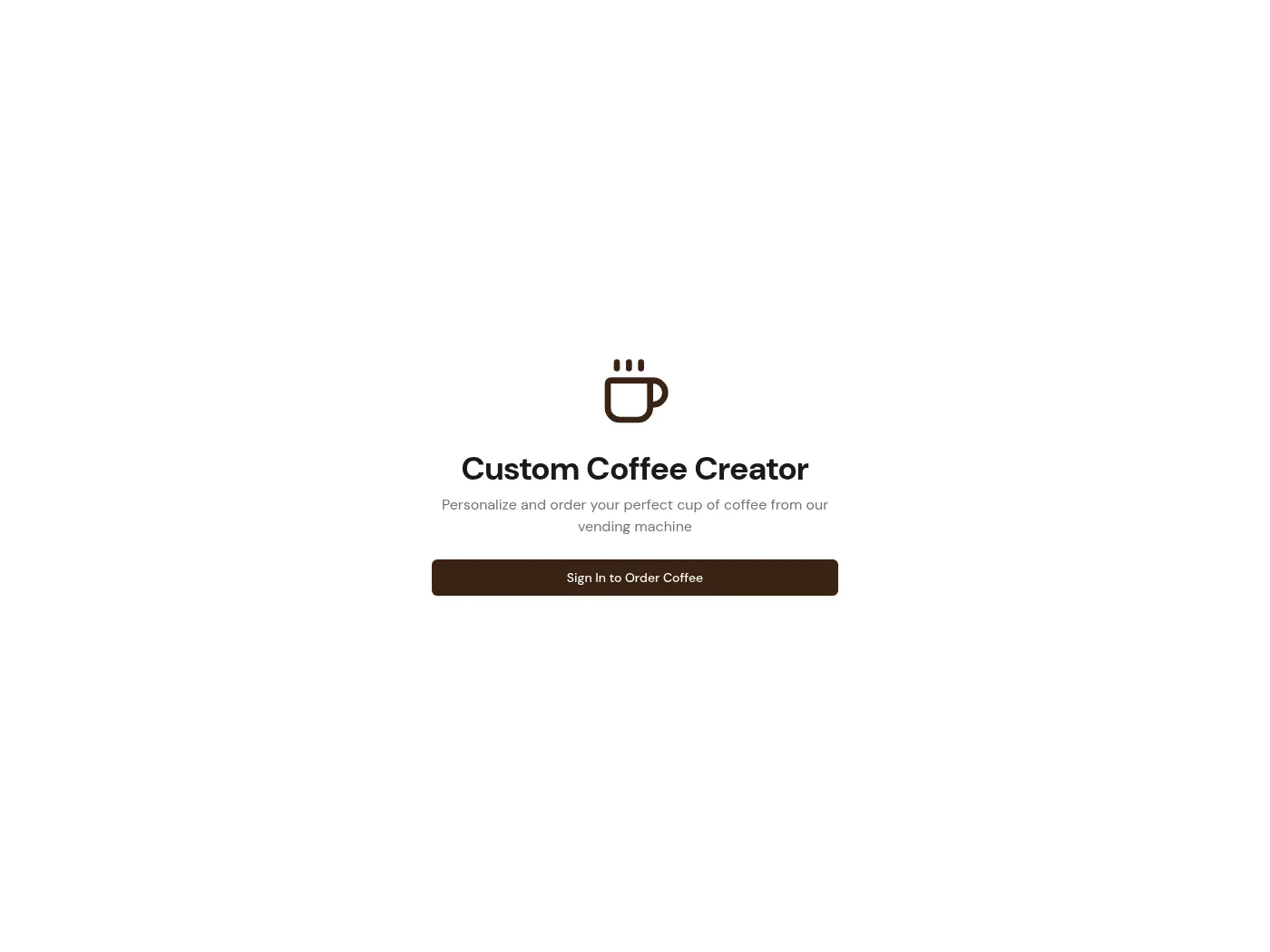 Custom Coffee Creator