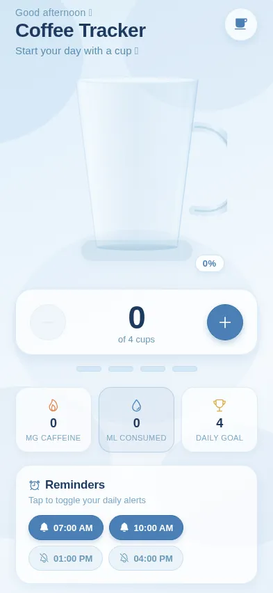 Premium Coffee Tracker