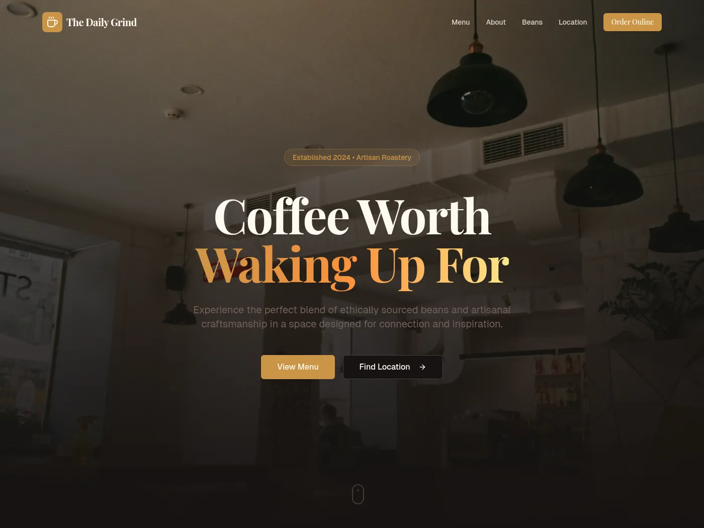 Coffee Shop Landing