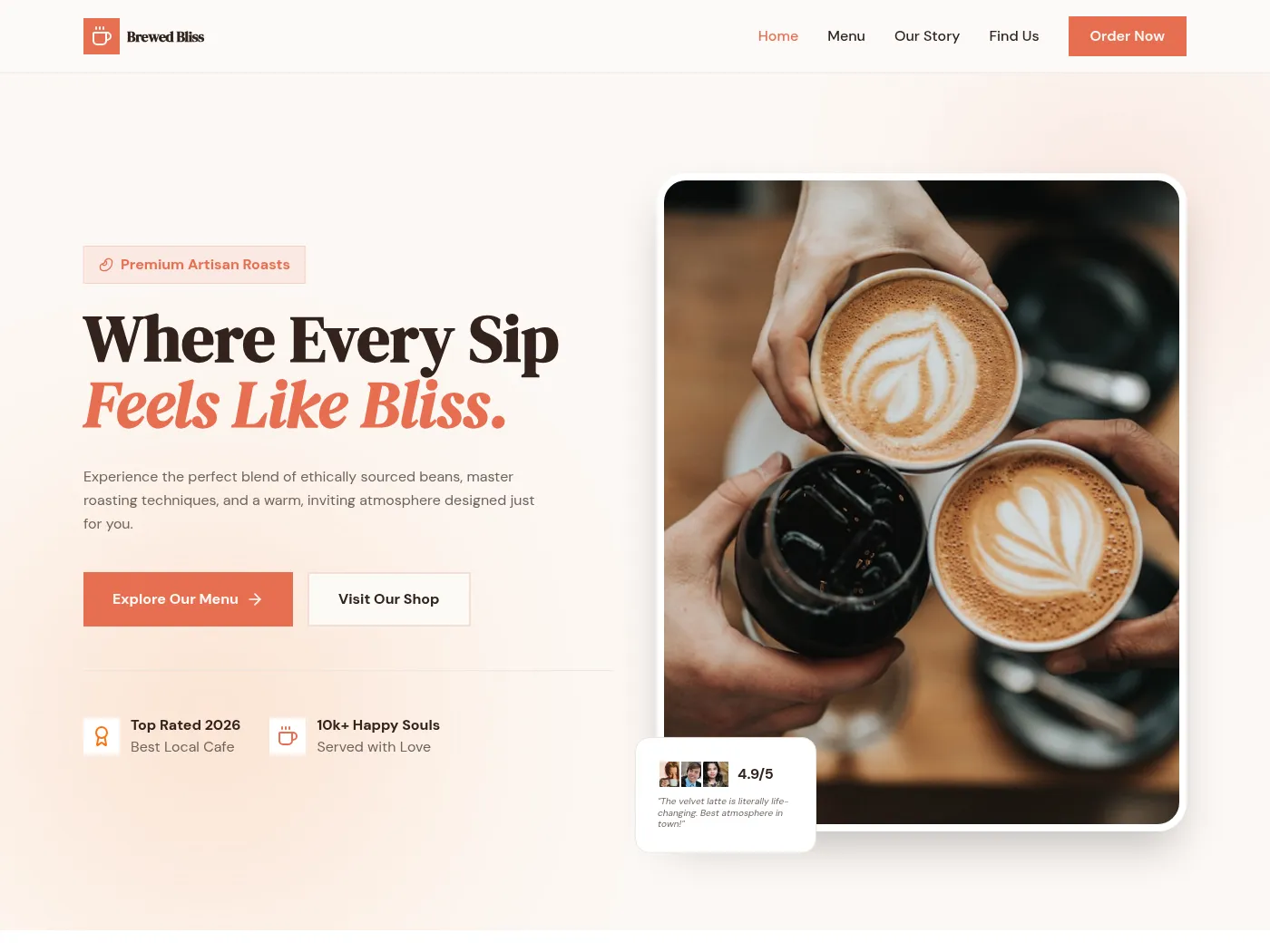 Brewed Bliss Website