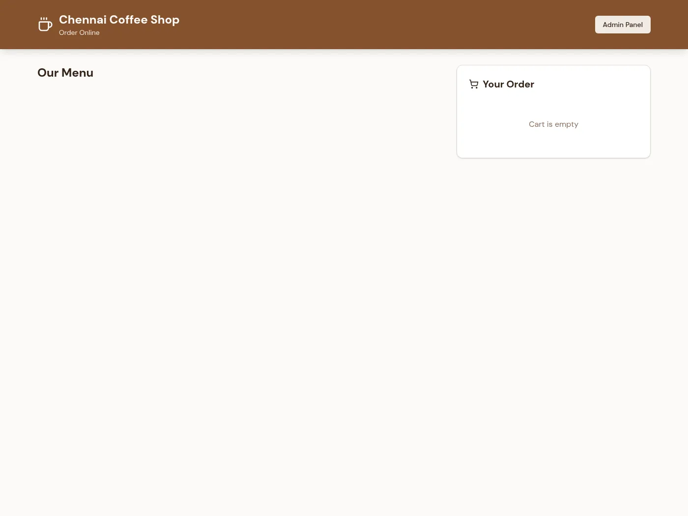 Chennai Coffee Shop Online