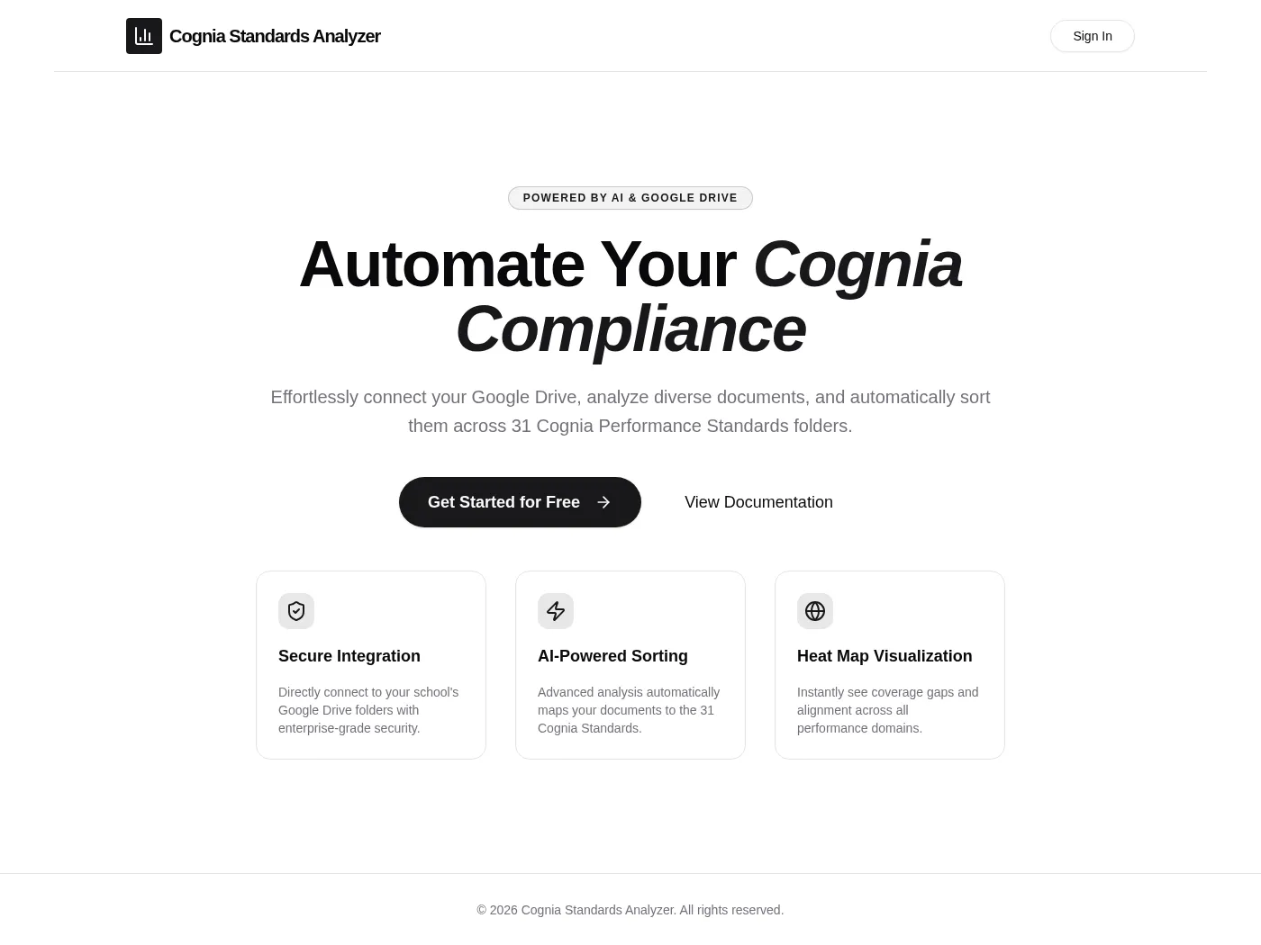 Cognia Standards Analyzer