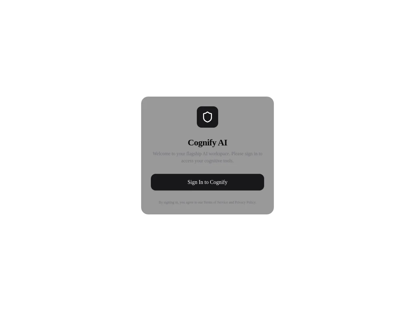 Cognify AI Workspace