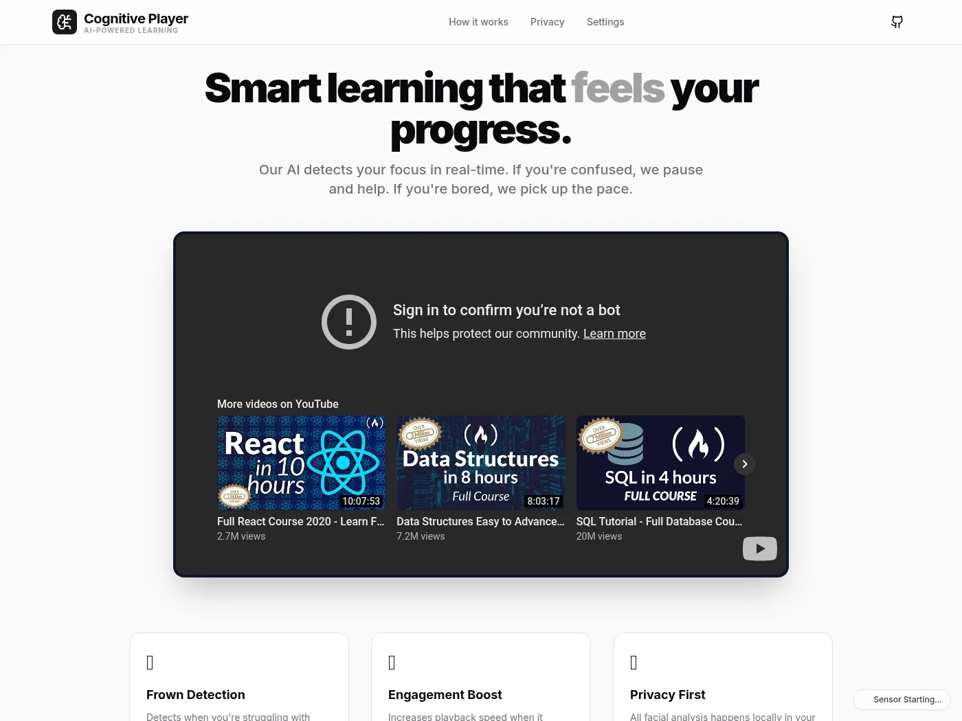 Cognitive Video Player