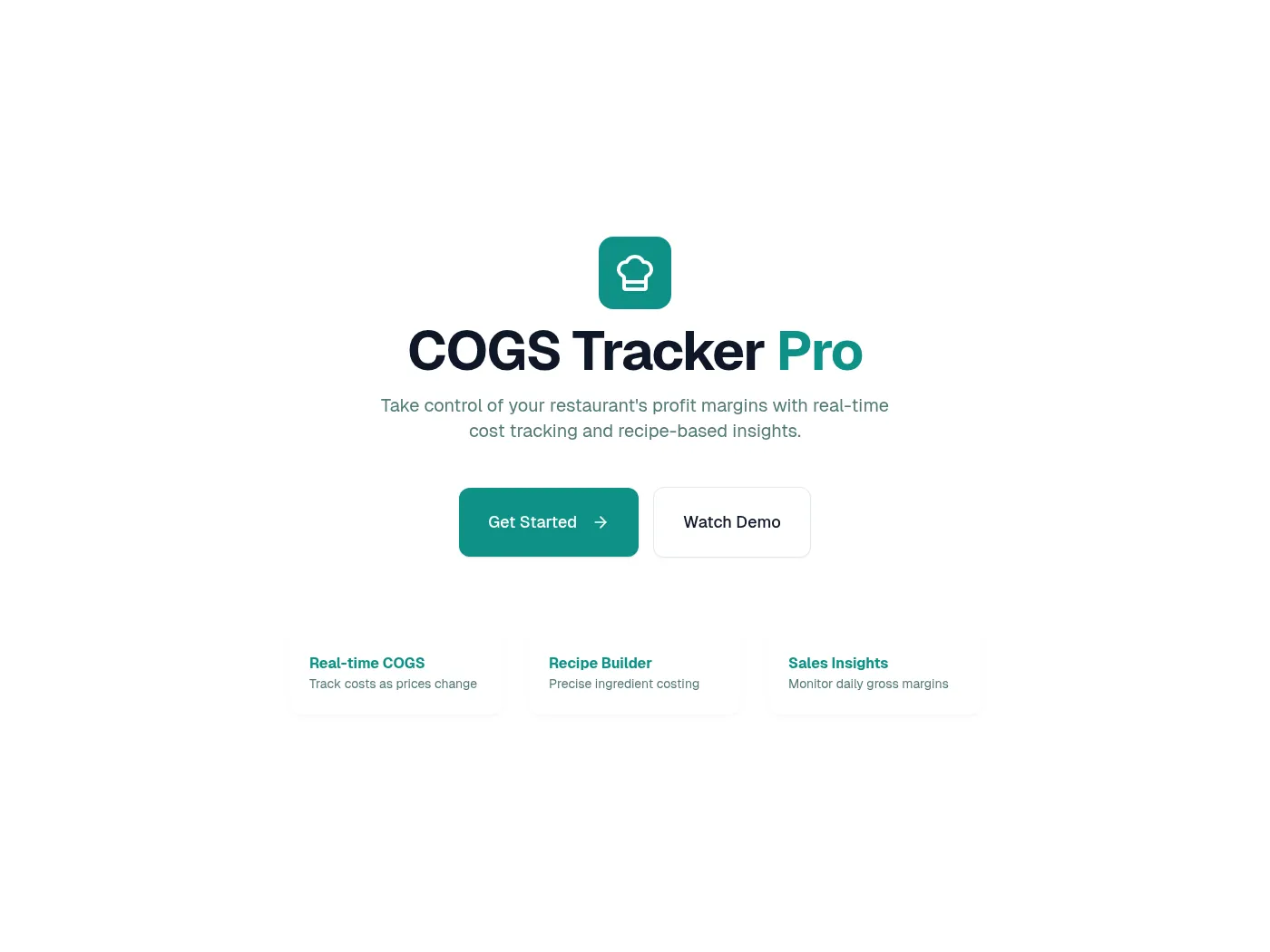 COGS Tracker Pro