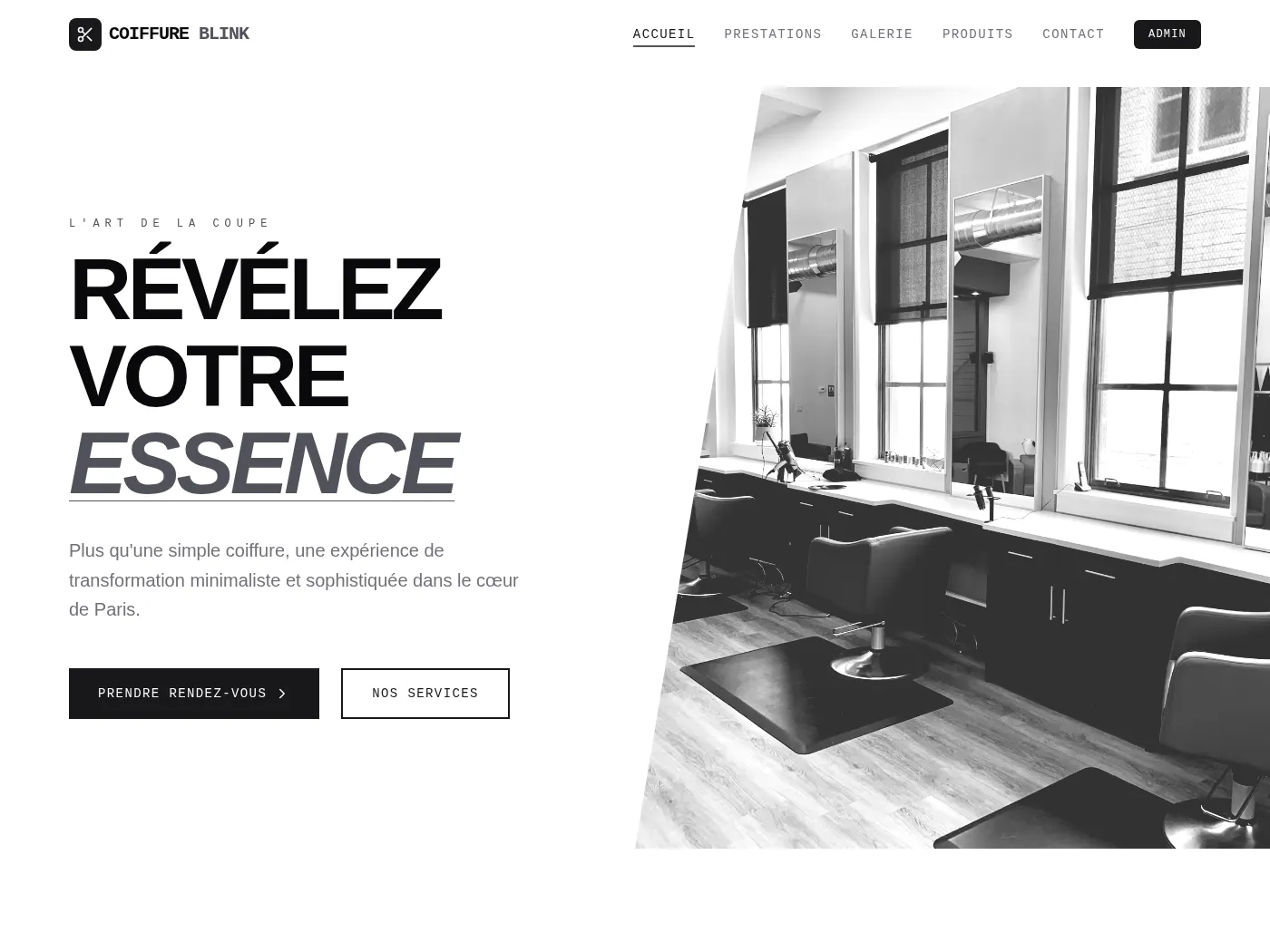 Blink AI Coiffure Site