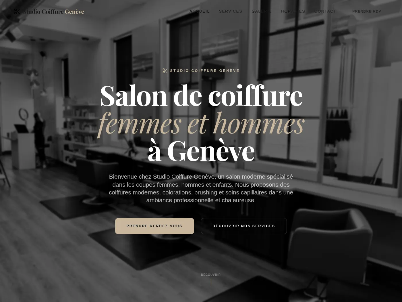 Studio Coiffure Genève Web