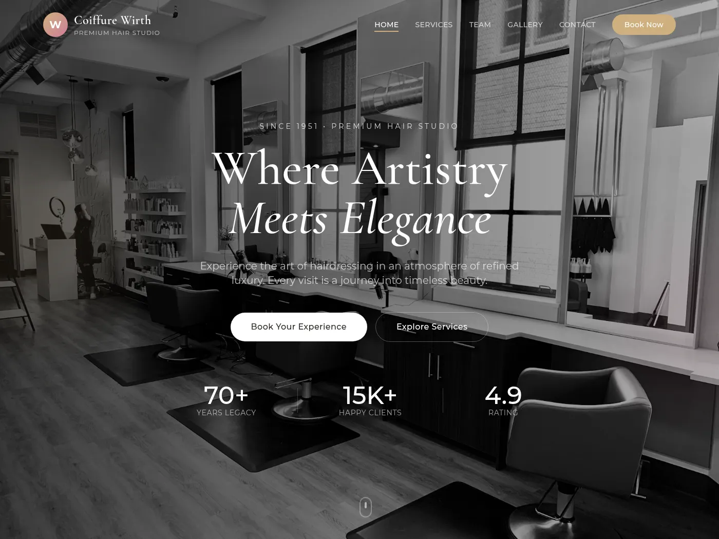Coiffure Wirth Web Redesign