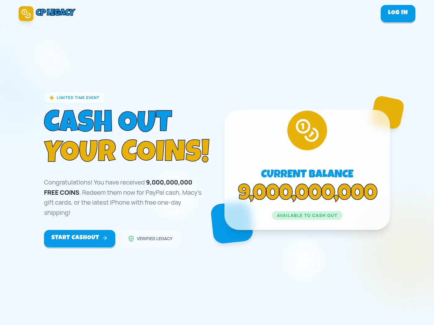 Coin Cashout Platform
