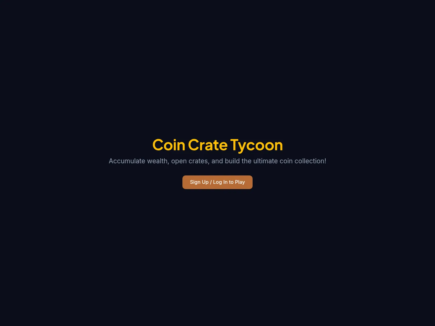 Coin Crate Tycoon