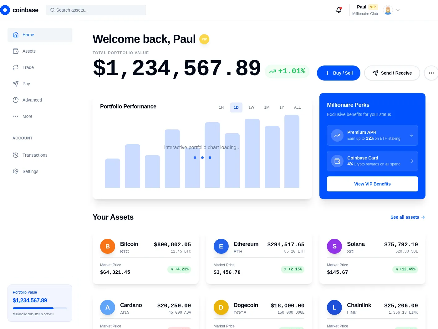 Coinbase Millionaire Wallet