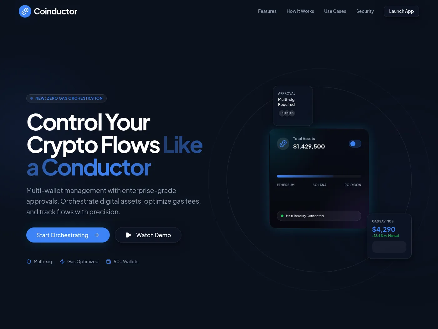 Coinductor Landing Page