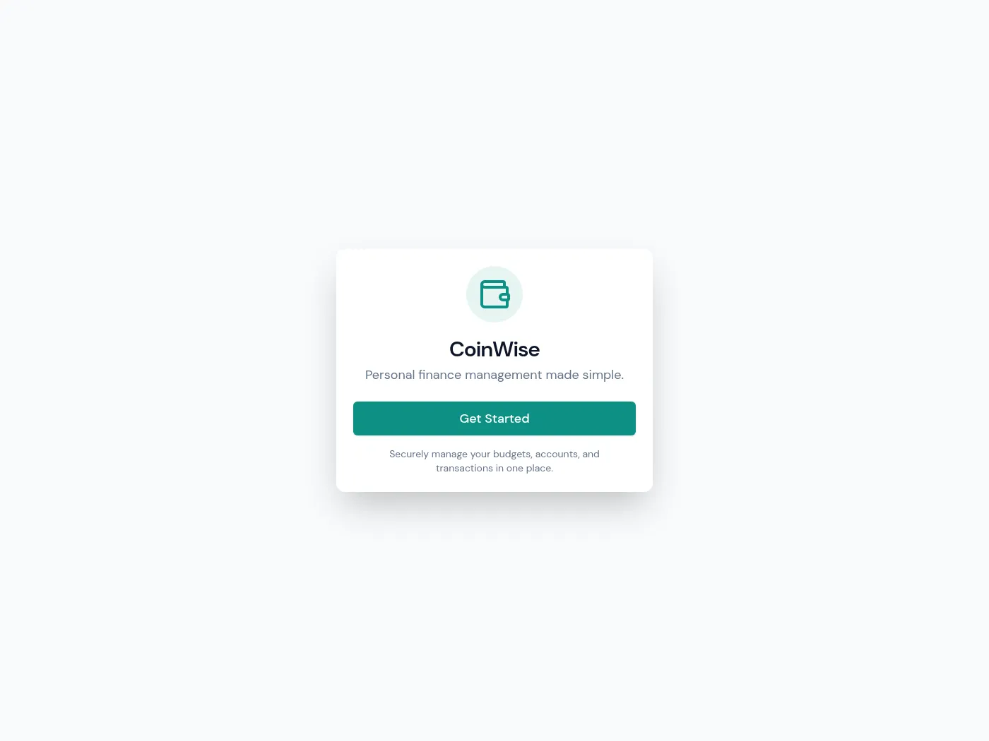 CoinWise Finance Manager
