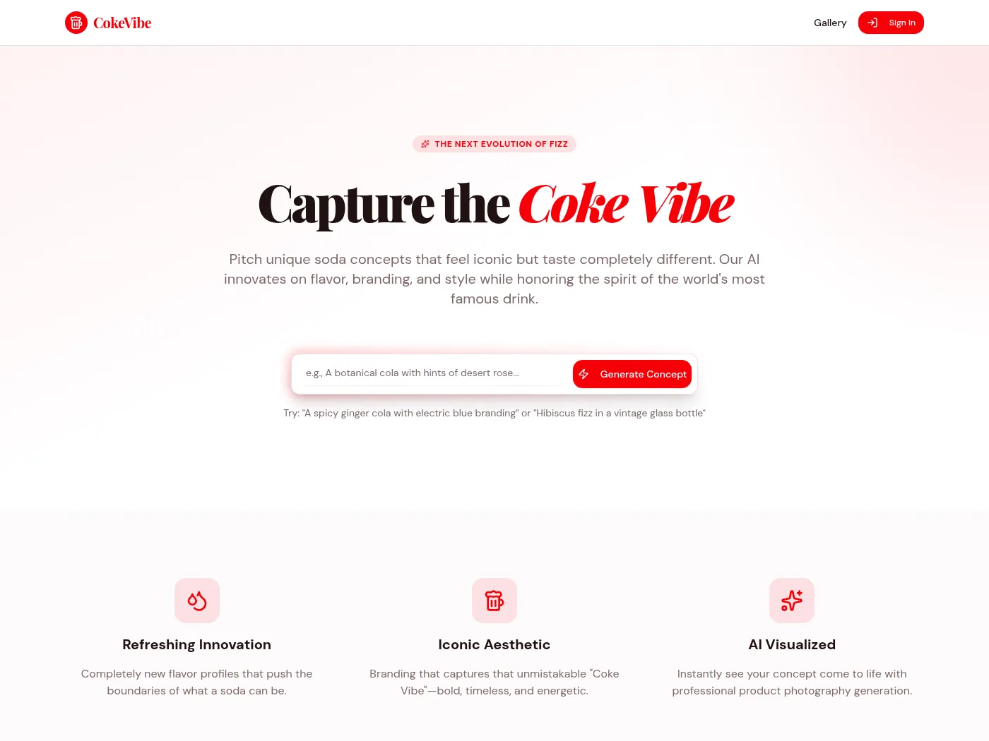 CokeVibe Concept Generator