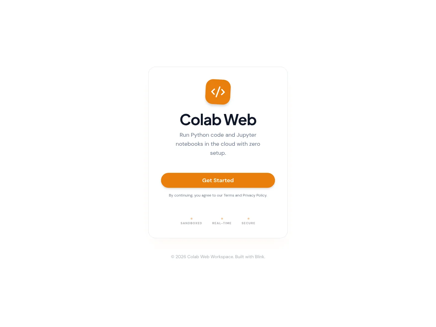 Colab Web Workspace