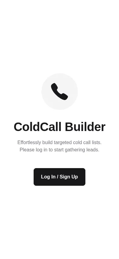 ColdCall List Builder