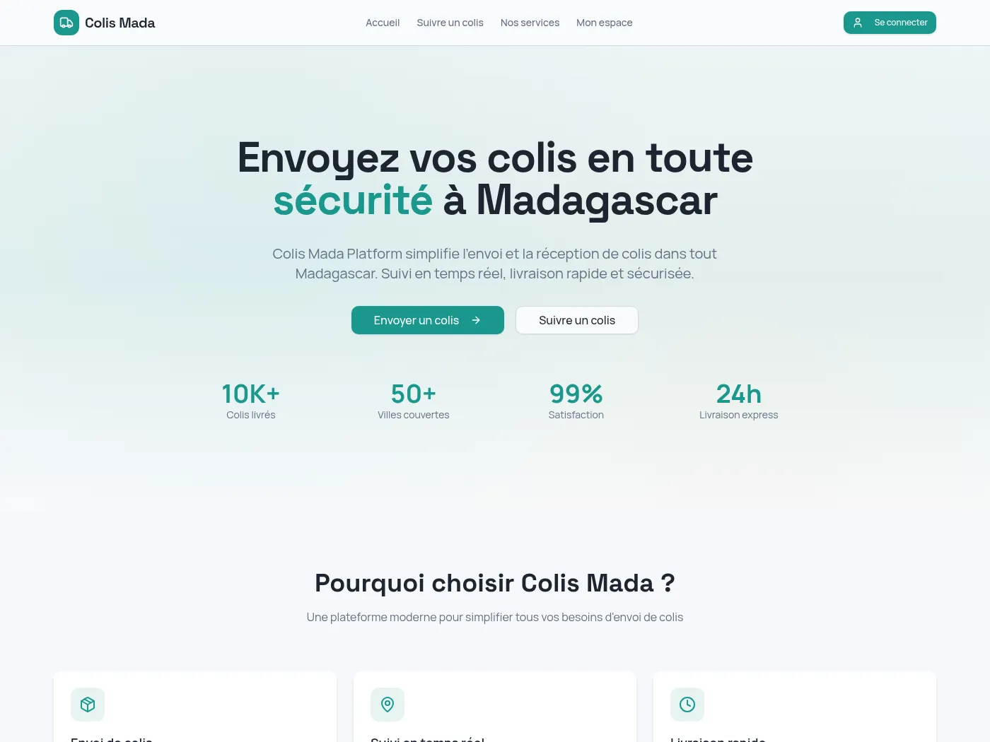 Colis Mada Platform
