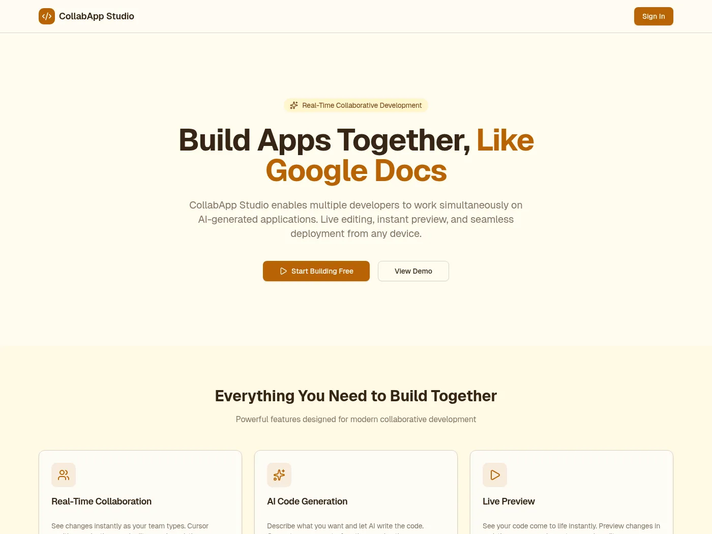 CollabApp Studio