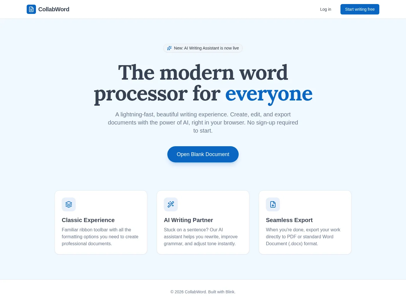 CollabWord Online Editor