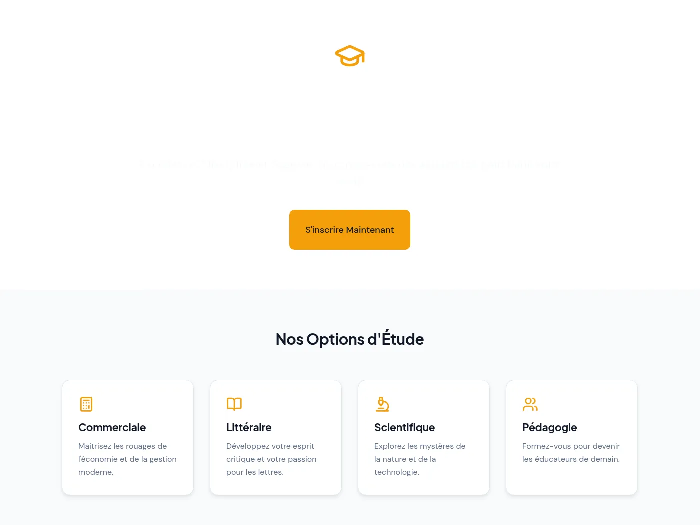 Immaculée Registration Portal